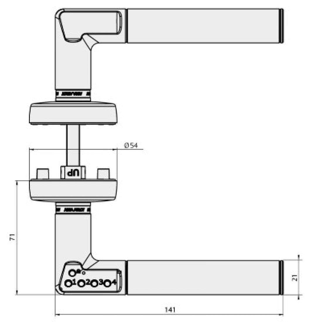 Assa Abloy 8810 Code handle To Suit Scandinavian Locks